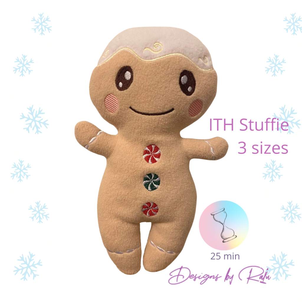 Gingerbread man stuffie – Designs by Ralu